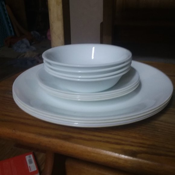 Corell | Dining | Corelle By Corning White Dish Set | Poshmark